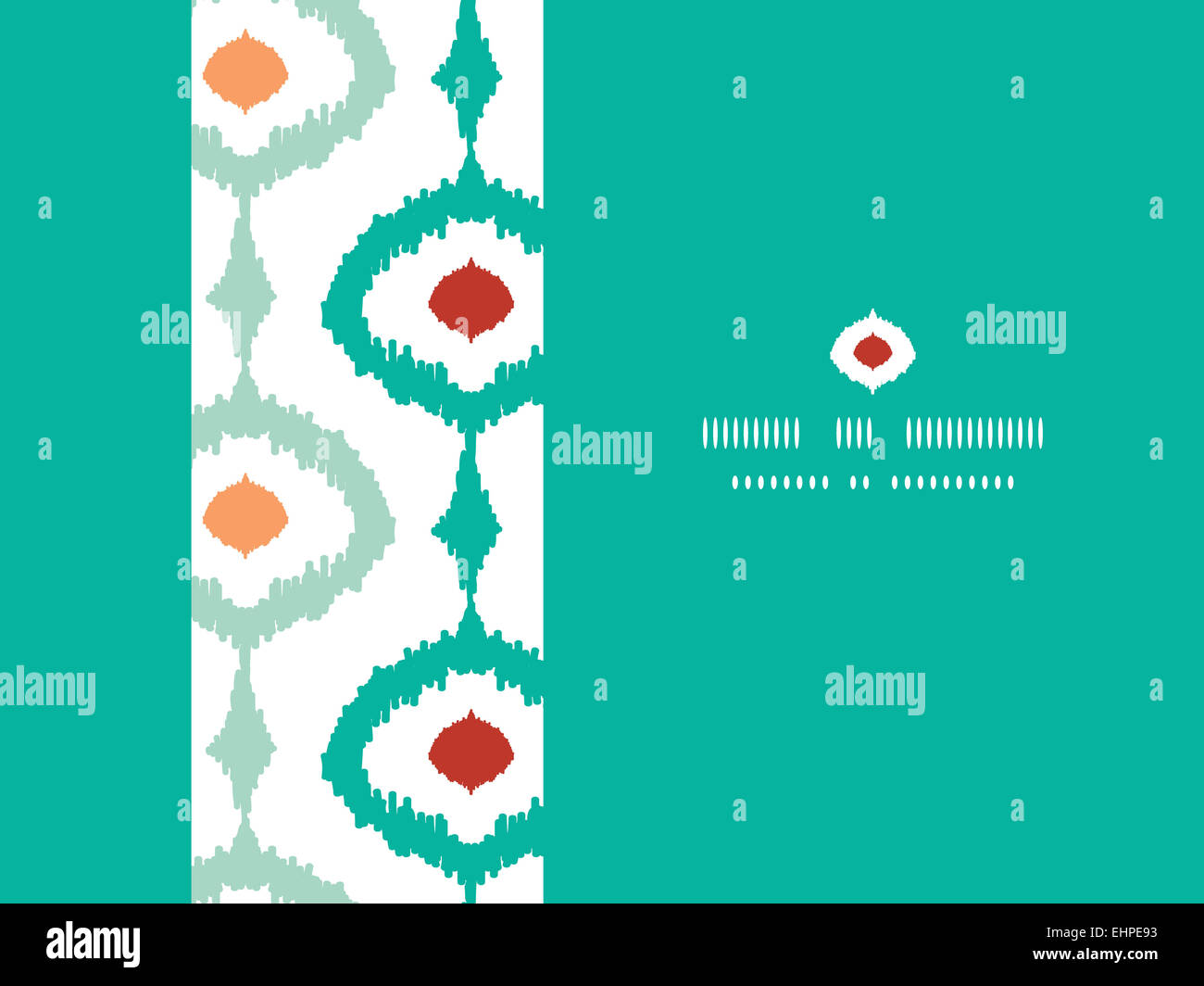 Colorful chain ikat frame horizontal seamless pattern background Stock ...