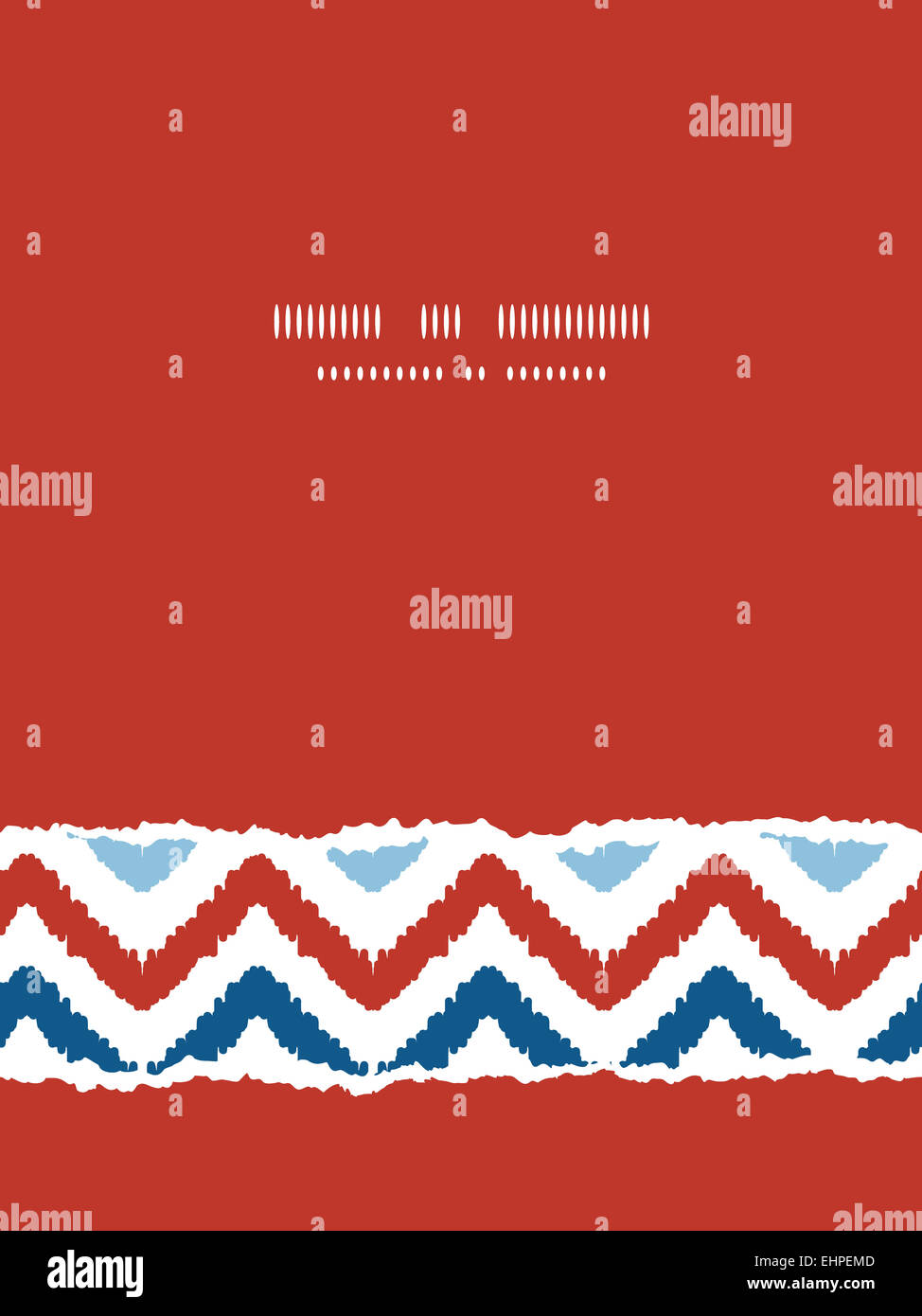 Colorful ikat chevron frame vertical torn seamless pattern background Stock Photo - Alamy