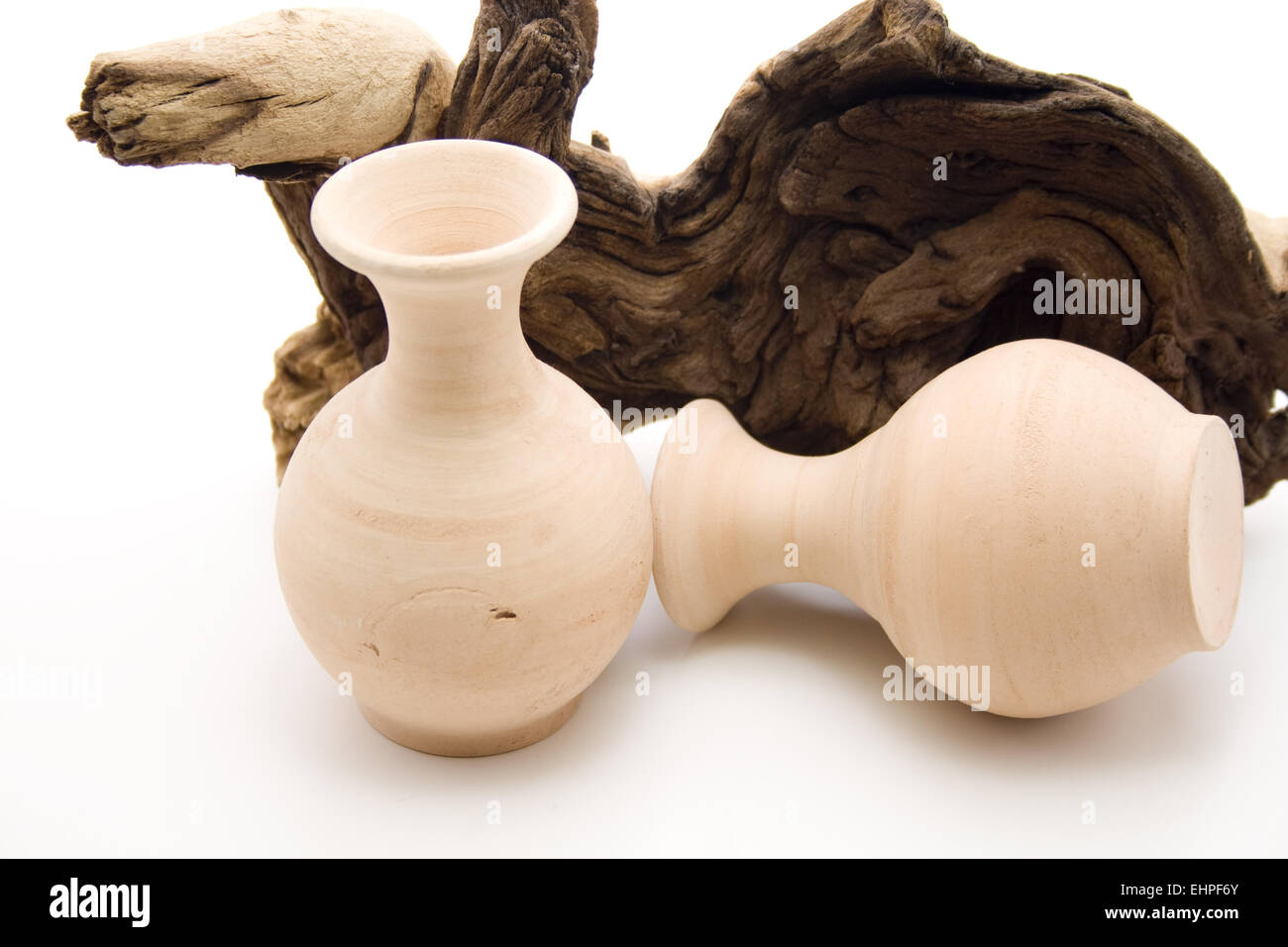 Ceramics vases with root Stock Photo - Alamy