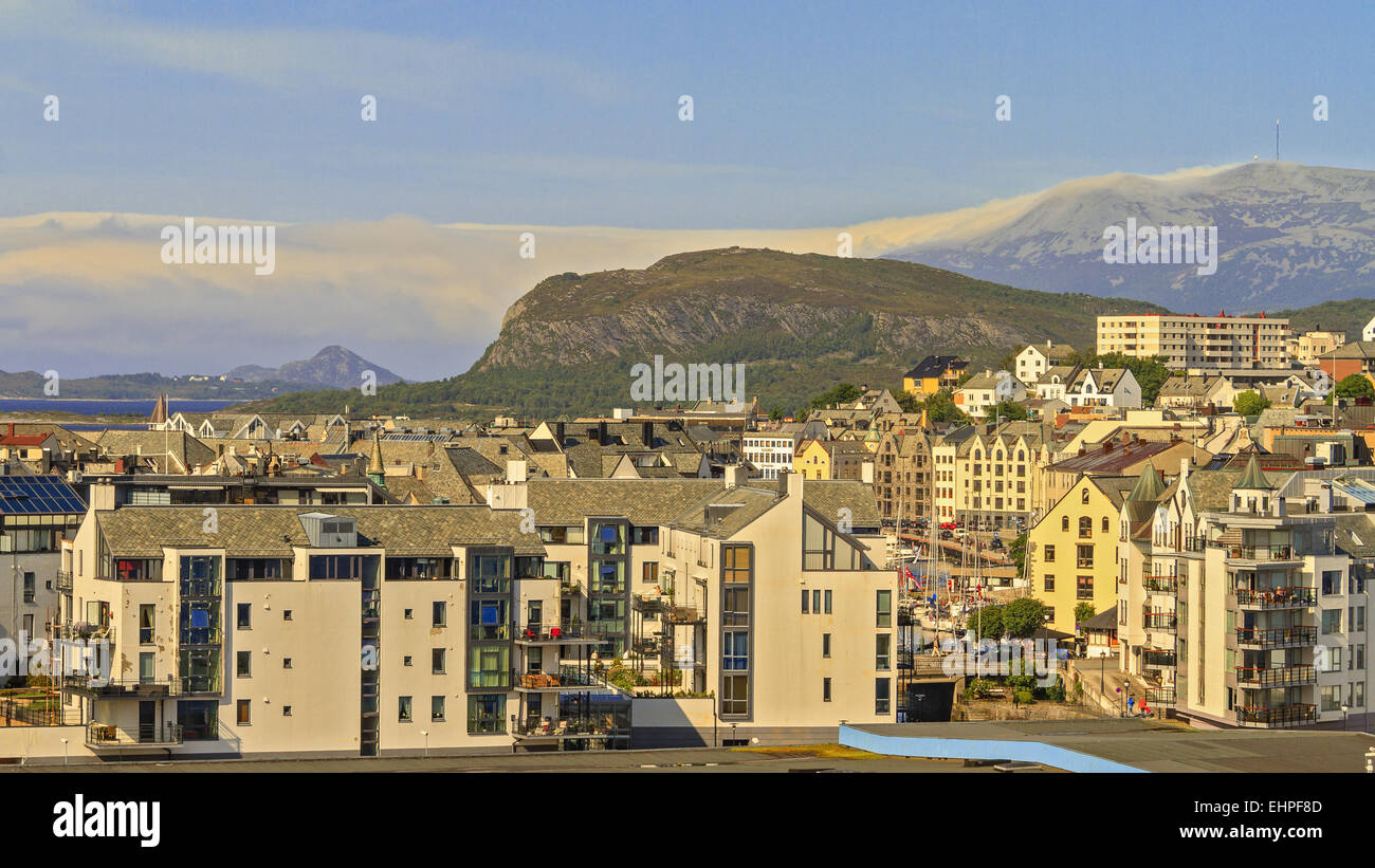 Town Of Alesund Norway Stock Photo - Alamy