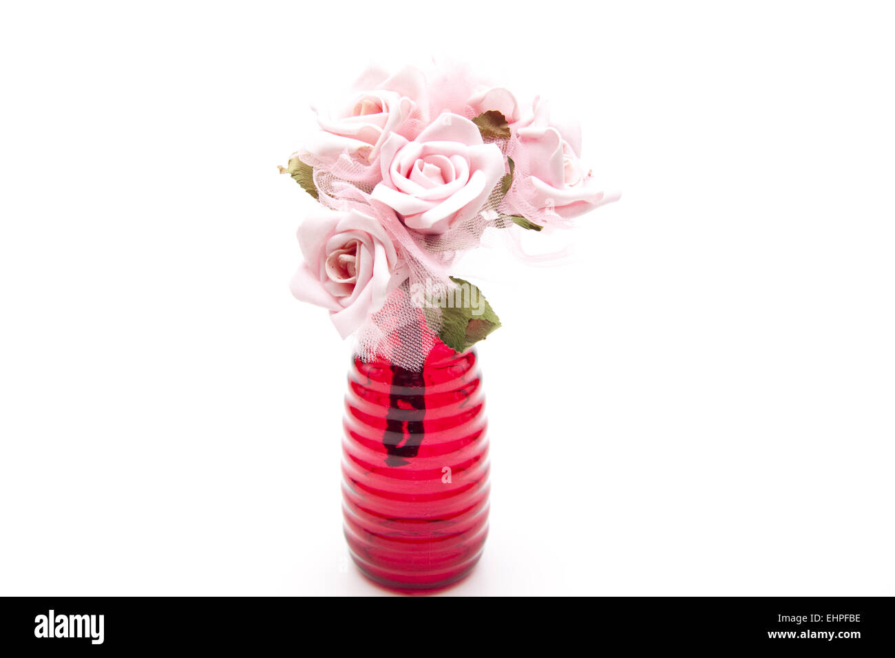 Pink roses in the vase Stock Photo - Alamy