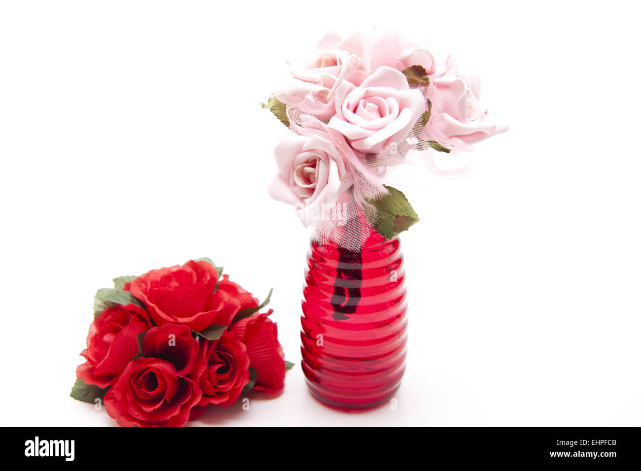 Roses in vase Stock Photo - Alamy
