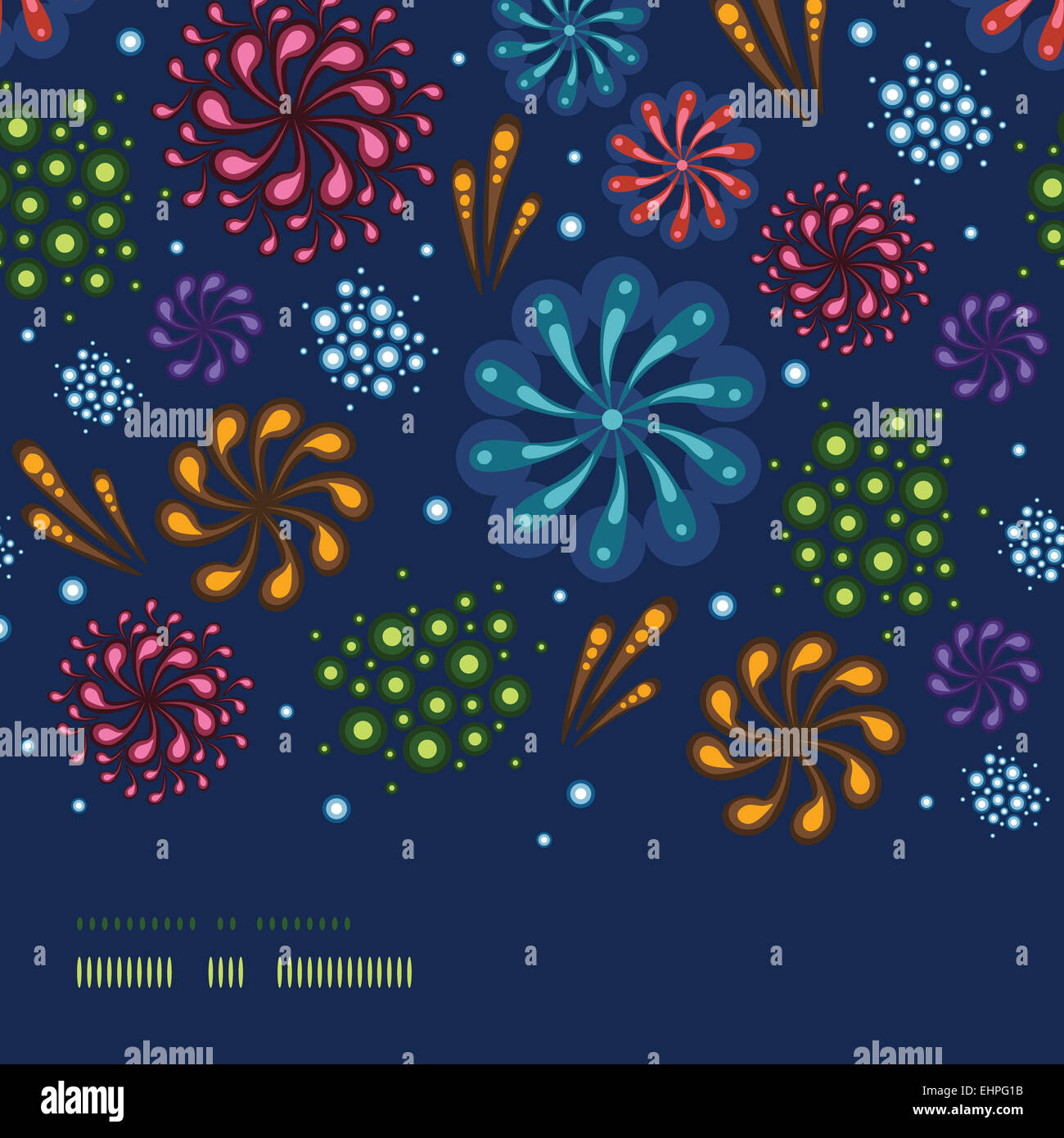 Holiday fireworks horizontal seamless pattern background Stock Photo ...