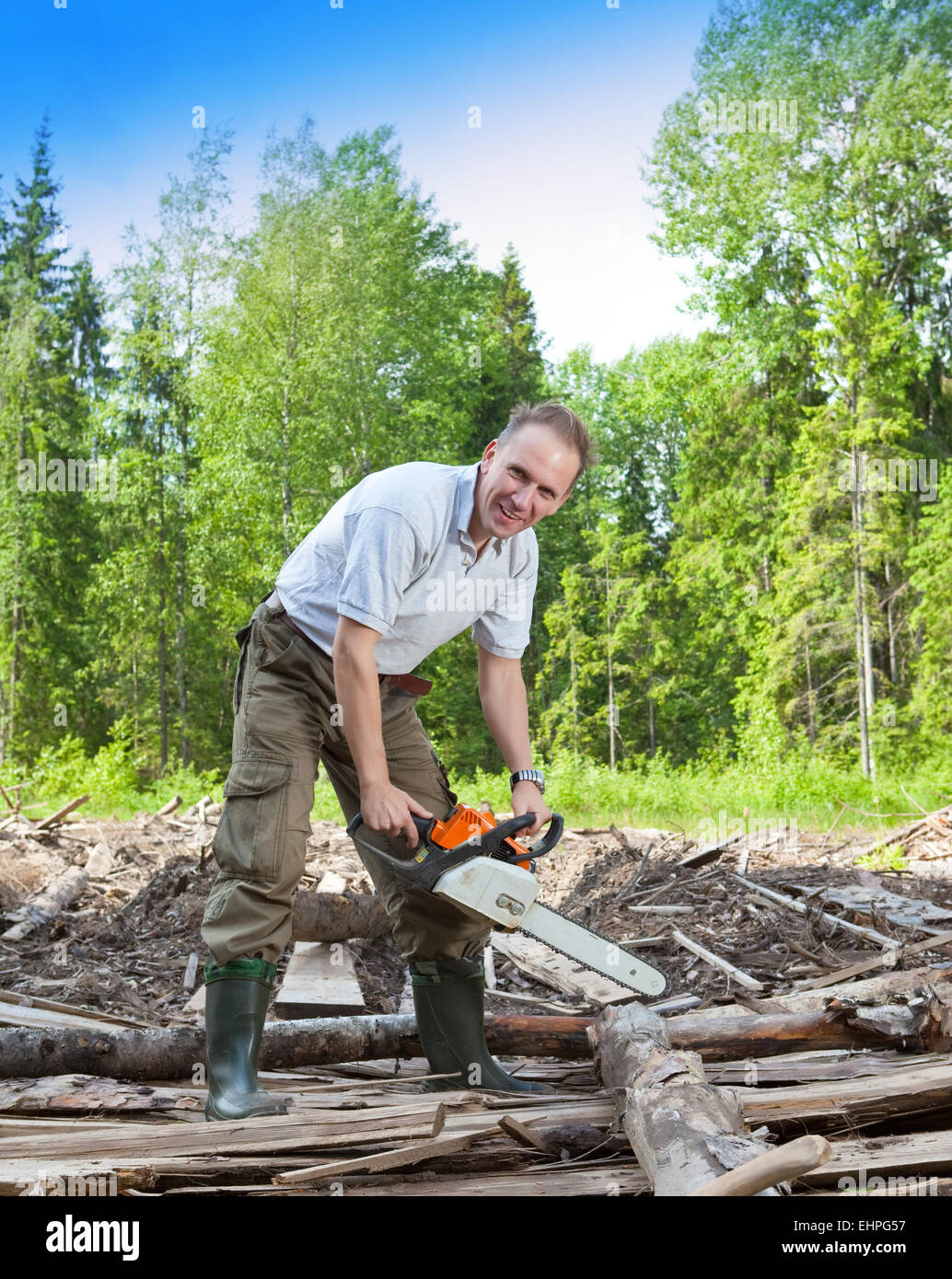 Power saws wood timber hi-res stock photography and images - Alamy