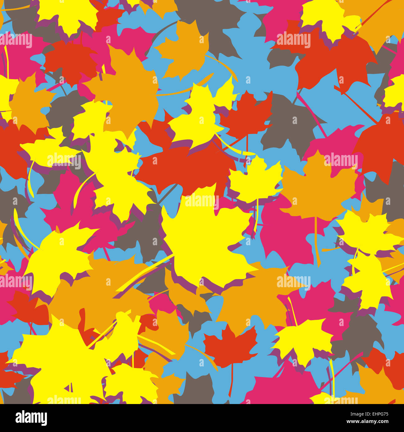 Seamless texture of autumn leaves Stock Photo - Alamy