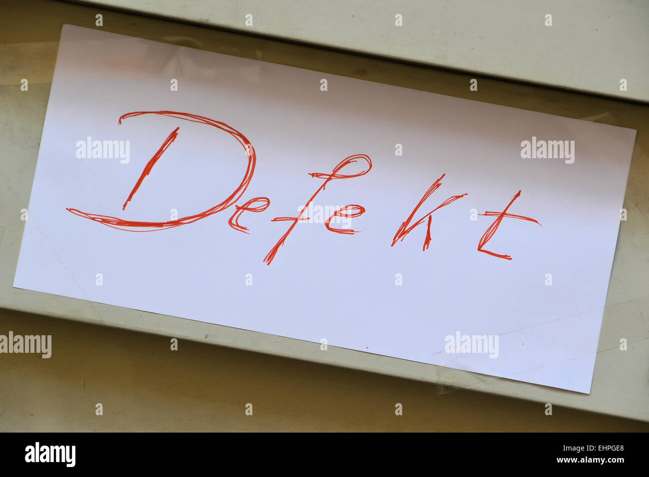 Defective note hi-res stock photography and images - Alamy