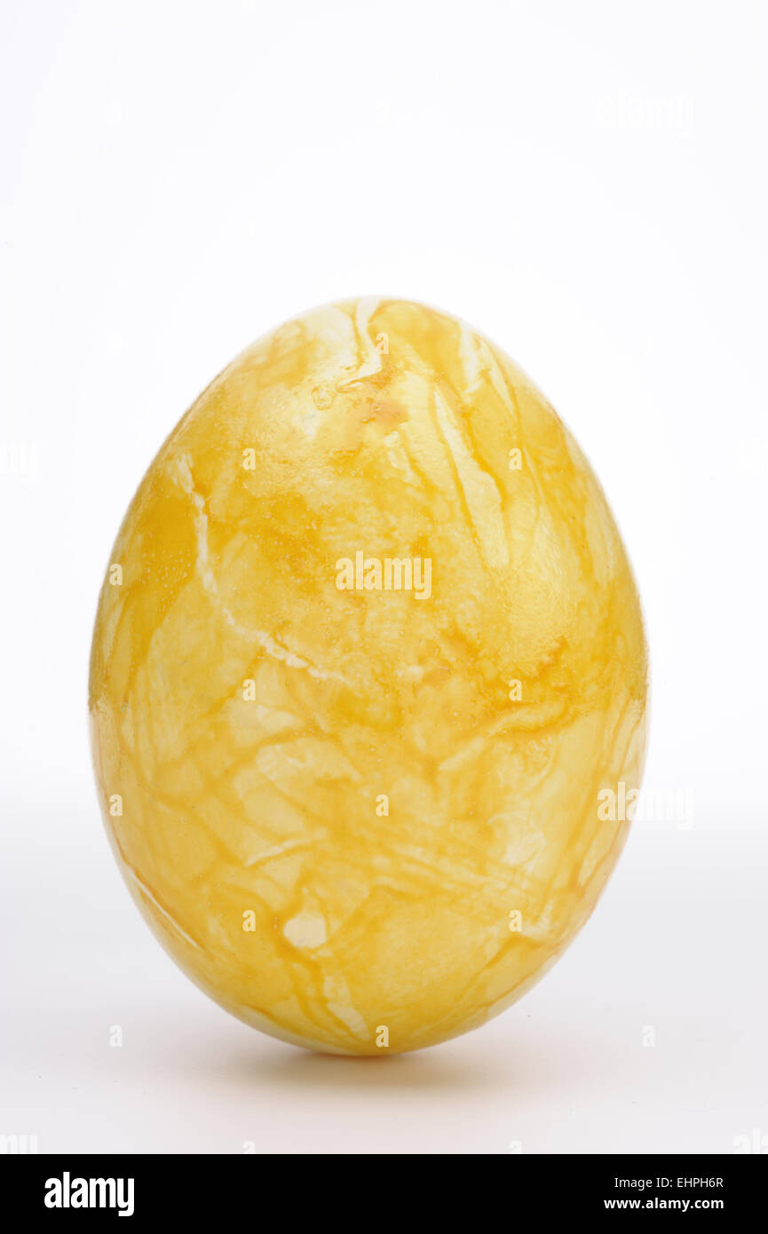 single easter egg over white background Stock Photo - Alamy