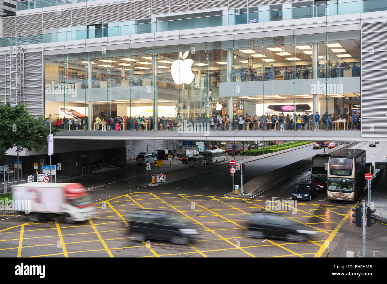Hong Kong, Hong Kong SAR -November 08, 2014:A busy Apple Store in Hong ...