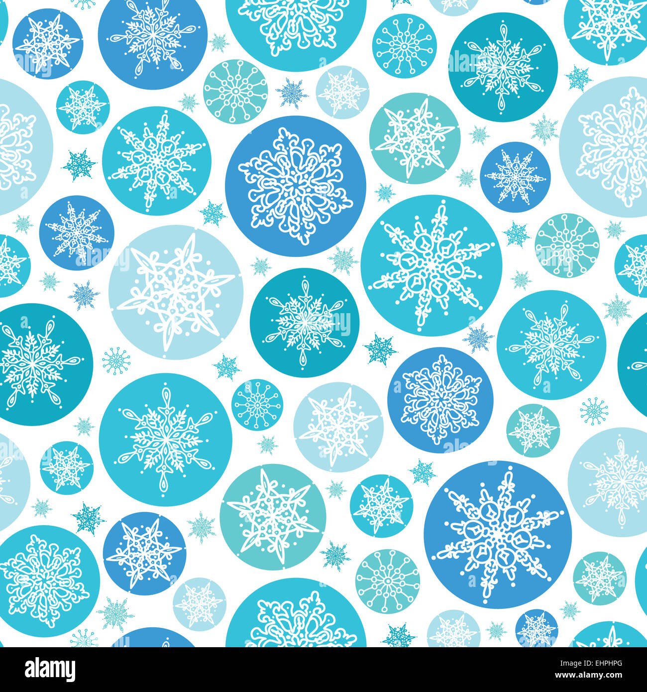 Round Snowflakes Seamless Pattern Background Stock Photo - Alamy