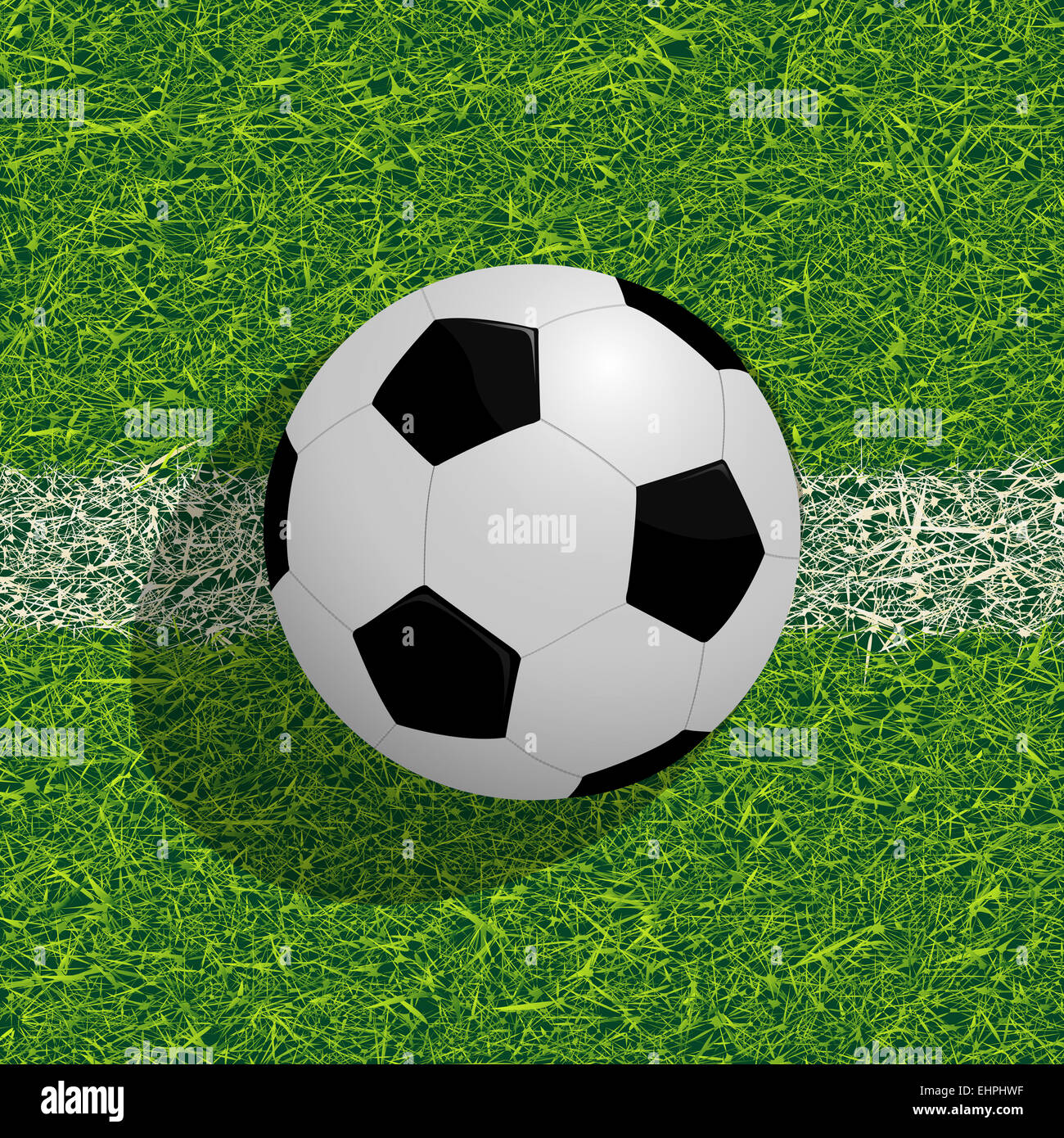 Soocer ball on the field Stock Photo - Alamy