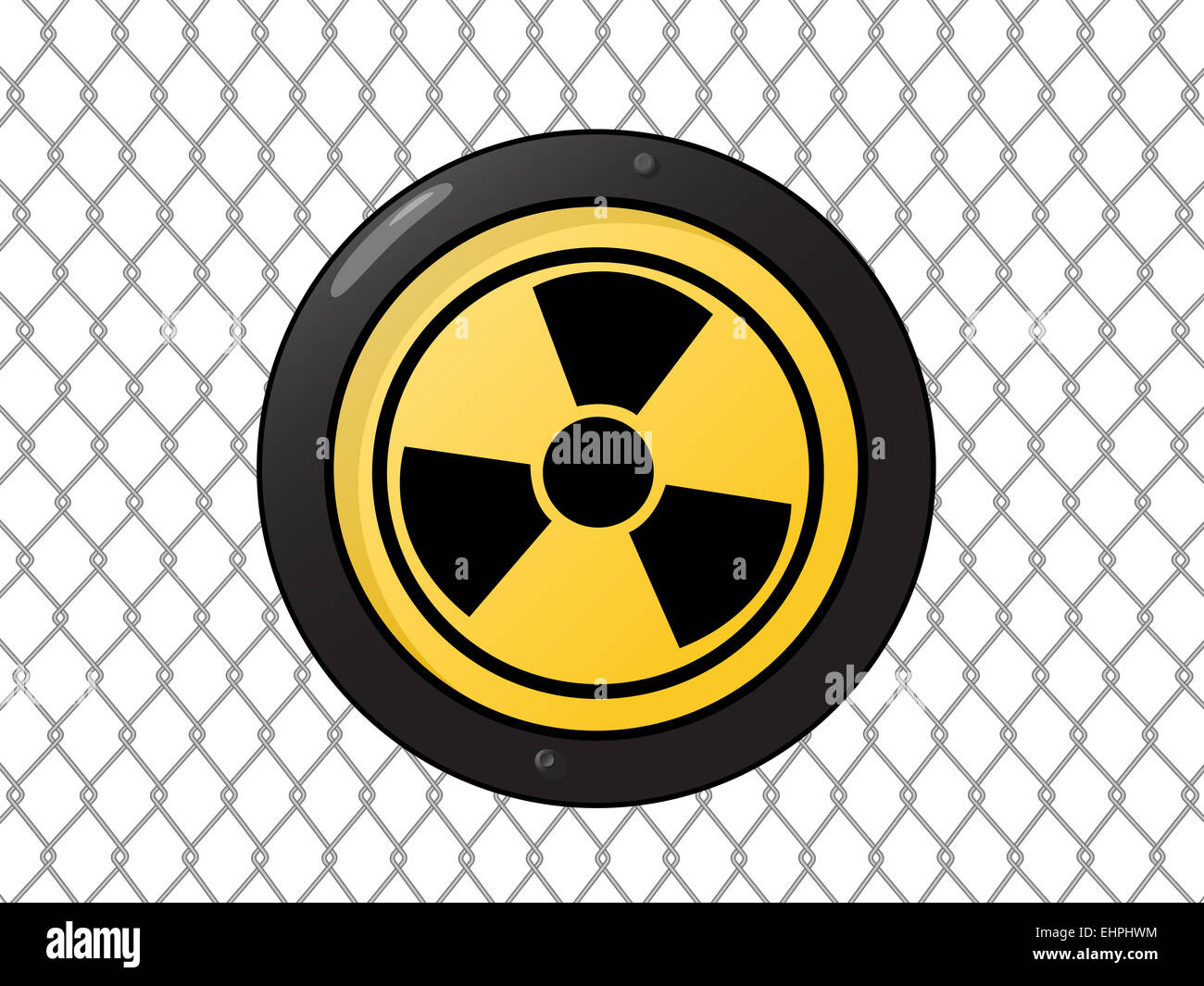 Metallic nuclear sign Stock Photo - Alamy