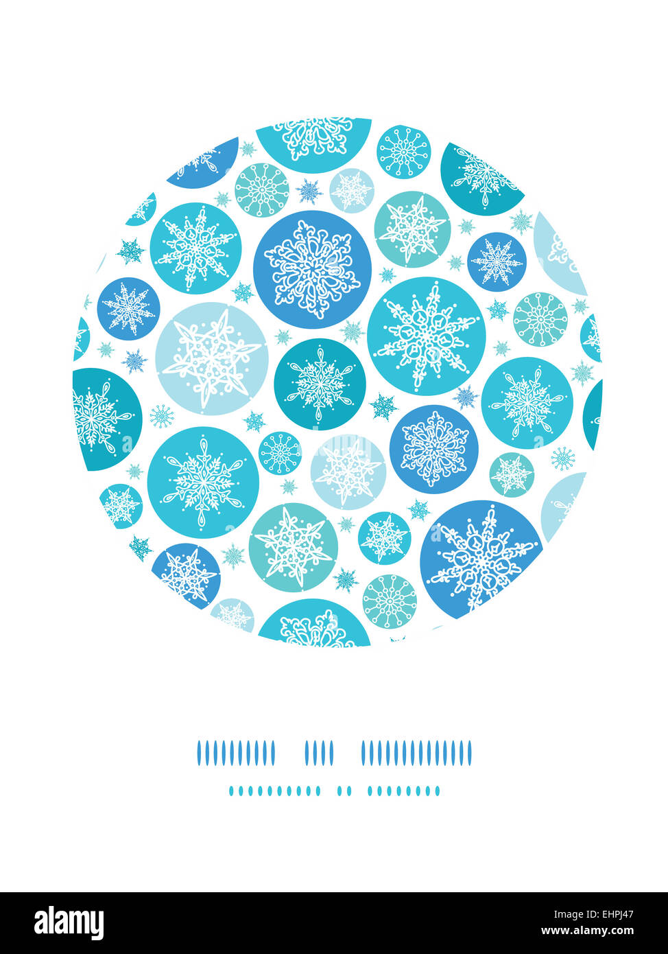 Round Snowflakes Circle Decor Pattern Background Stock Photo - Alamy