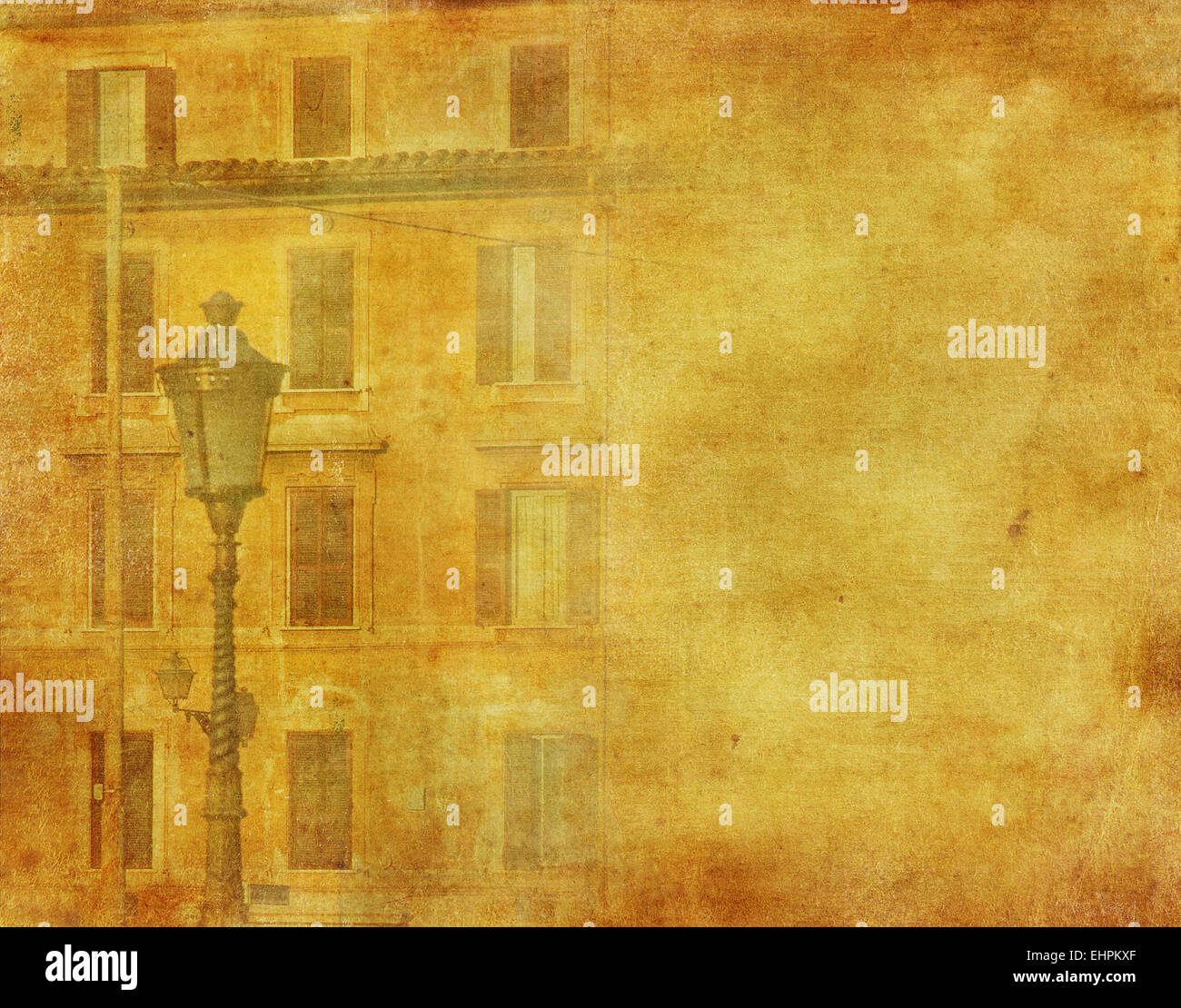 vintage image of house in Rome, Italy Stock Photo - Alamy