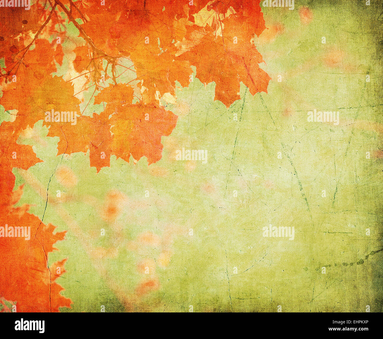 grunge background with autumn leaves Stock Photo - Alamy