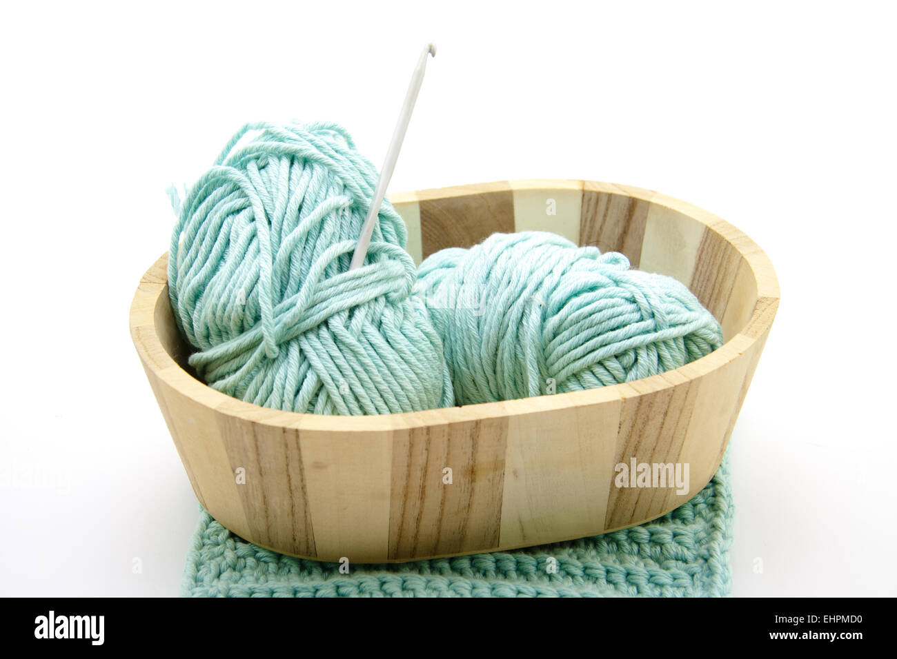 Crochet wool with crochet needle Stock Photo - Alamy