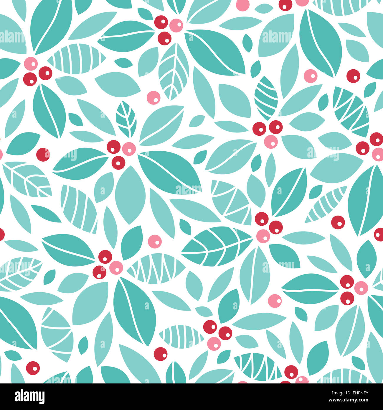 Christmas holly berries seamless pattern background Stock Photo - Alamy