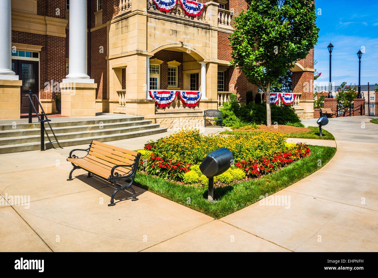 Gardens and beach in front of City Hall, Duluth, Georgia Stock Photo ...