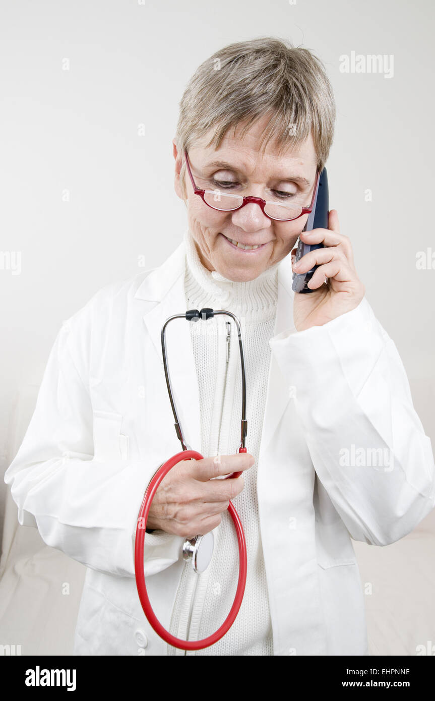 doc phone conversation Stock Photo - Alamy