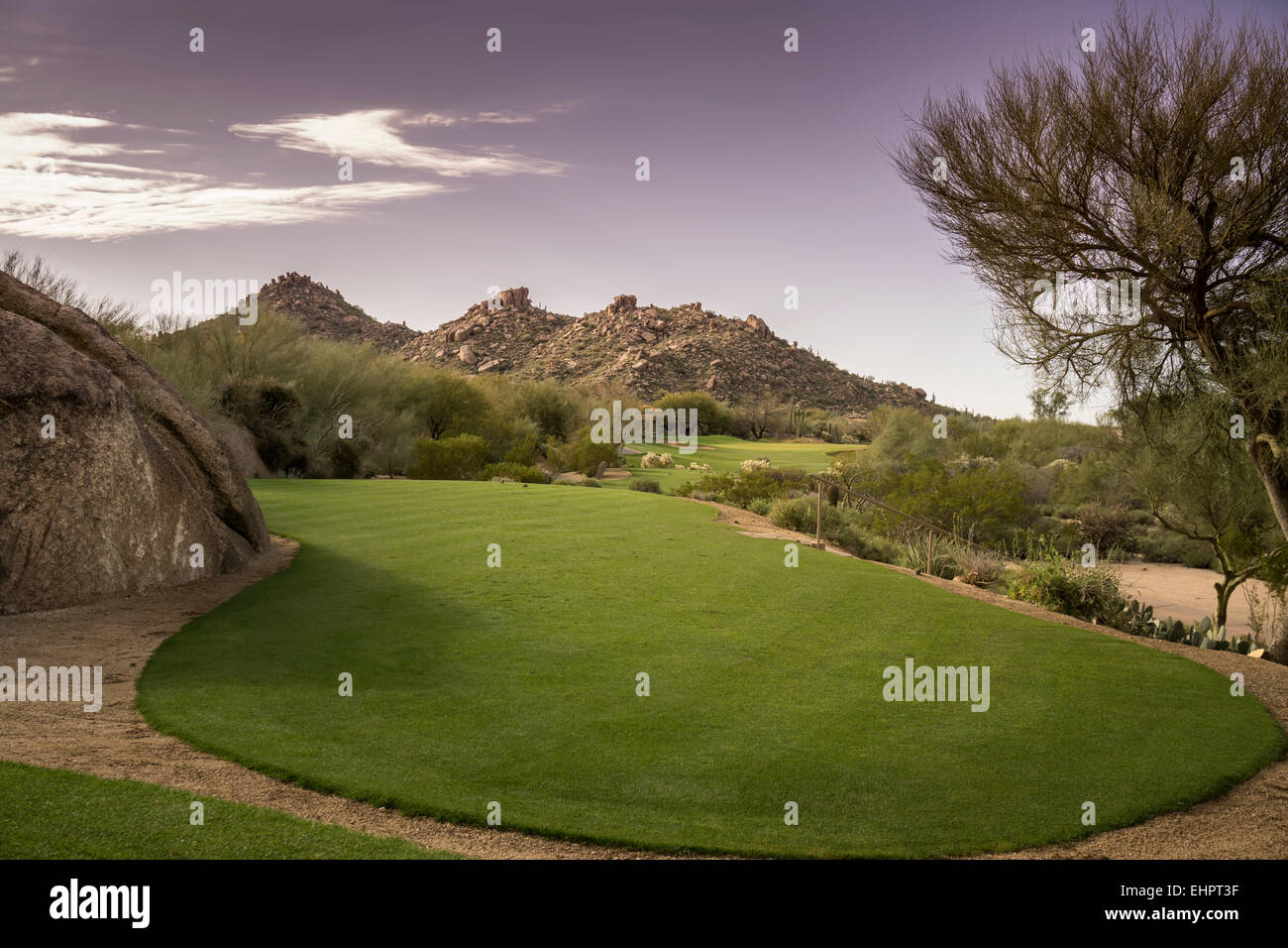 Beautiful desert golf landscape, Scottsdale,Arizona,USA Stock Photo - Alamy