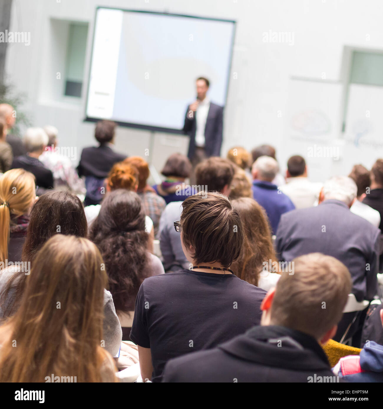 Audience in the lecture hall Stock Photo - Alamy