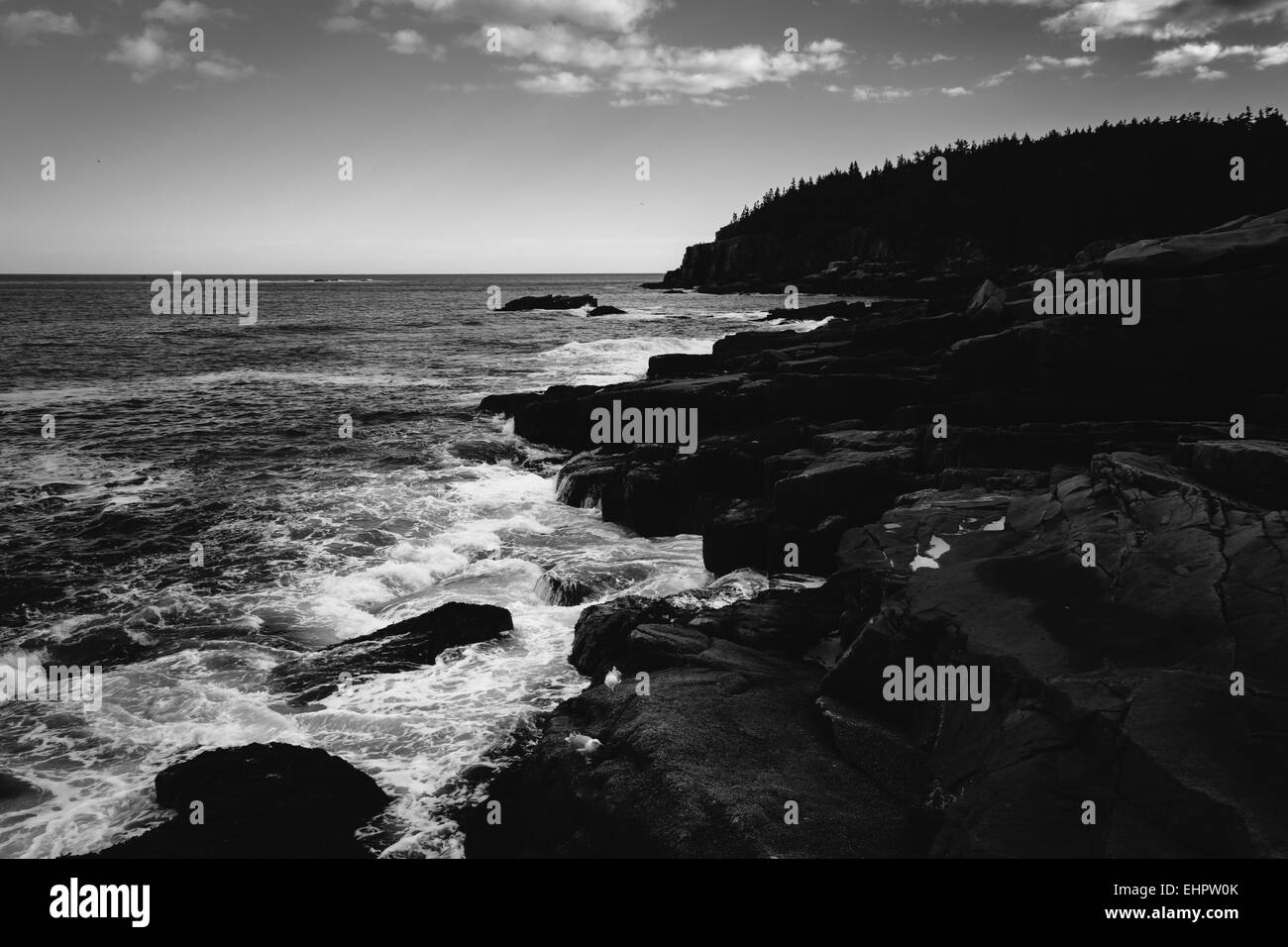 Otter Cliffs and the Atlantic Ocean in Acadia National Park, Maine ...