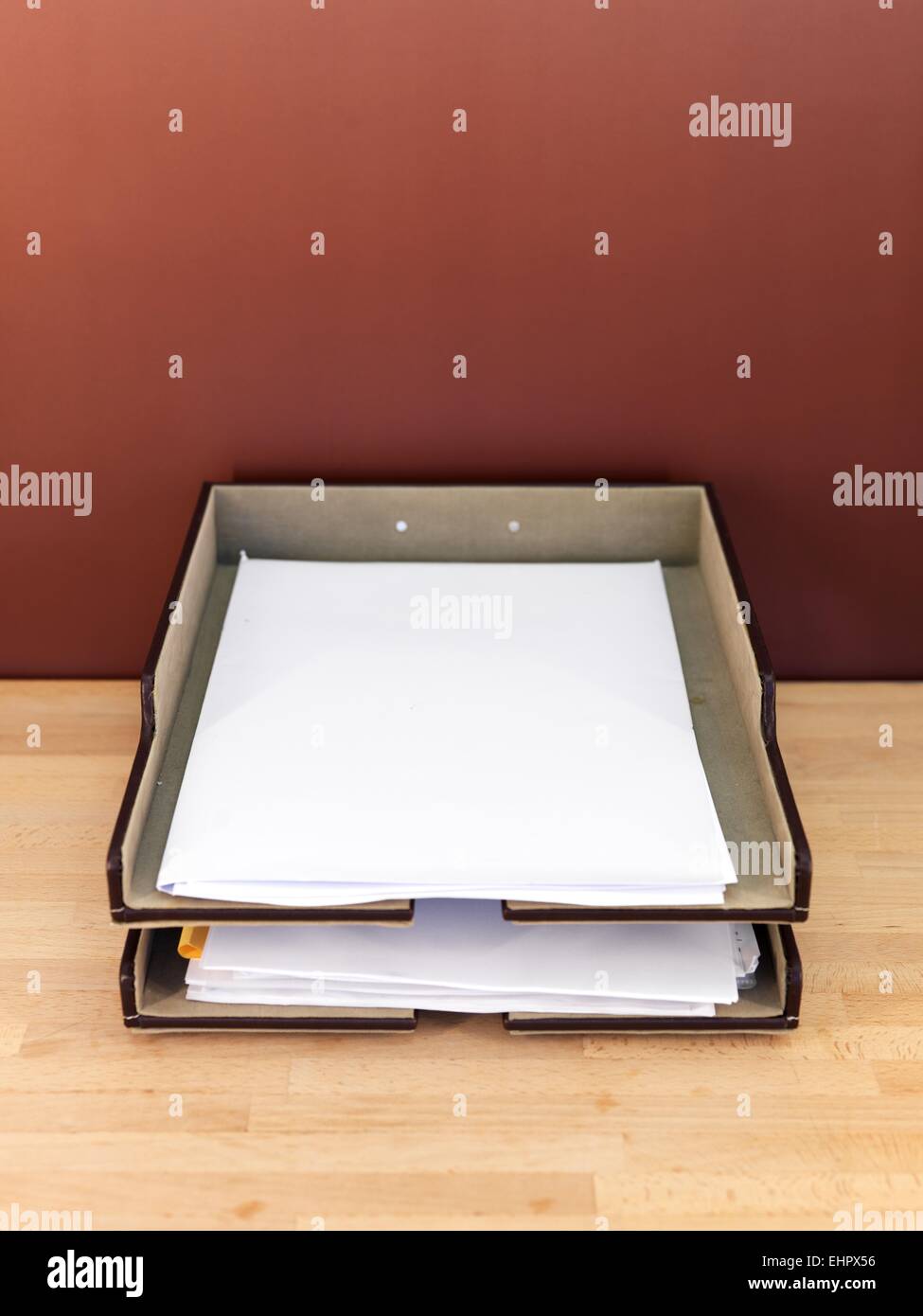 A close up shot of an office work tray Stock Photo - Alamy