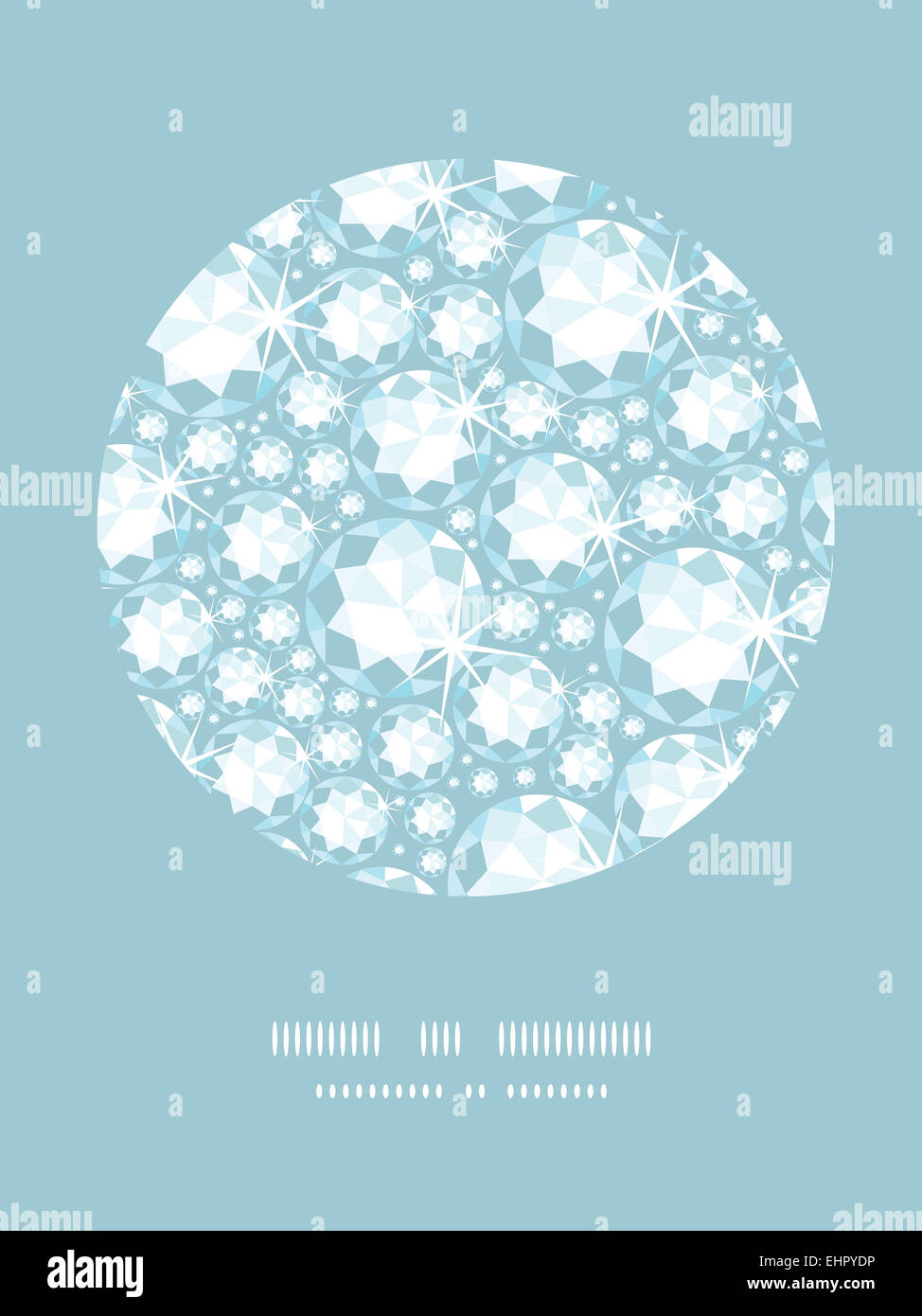 Shiny diamonds circle decor pattern background Stock Photo - Alamy