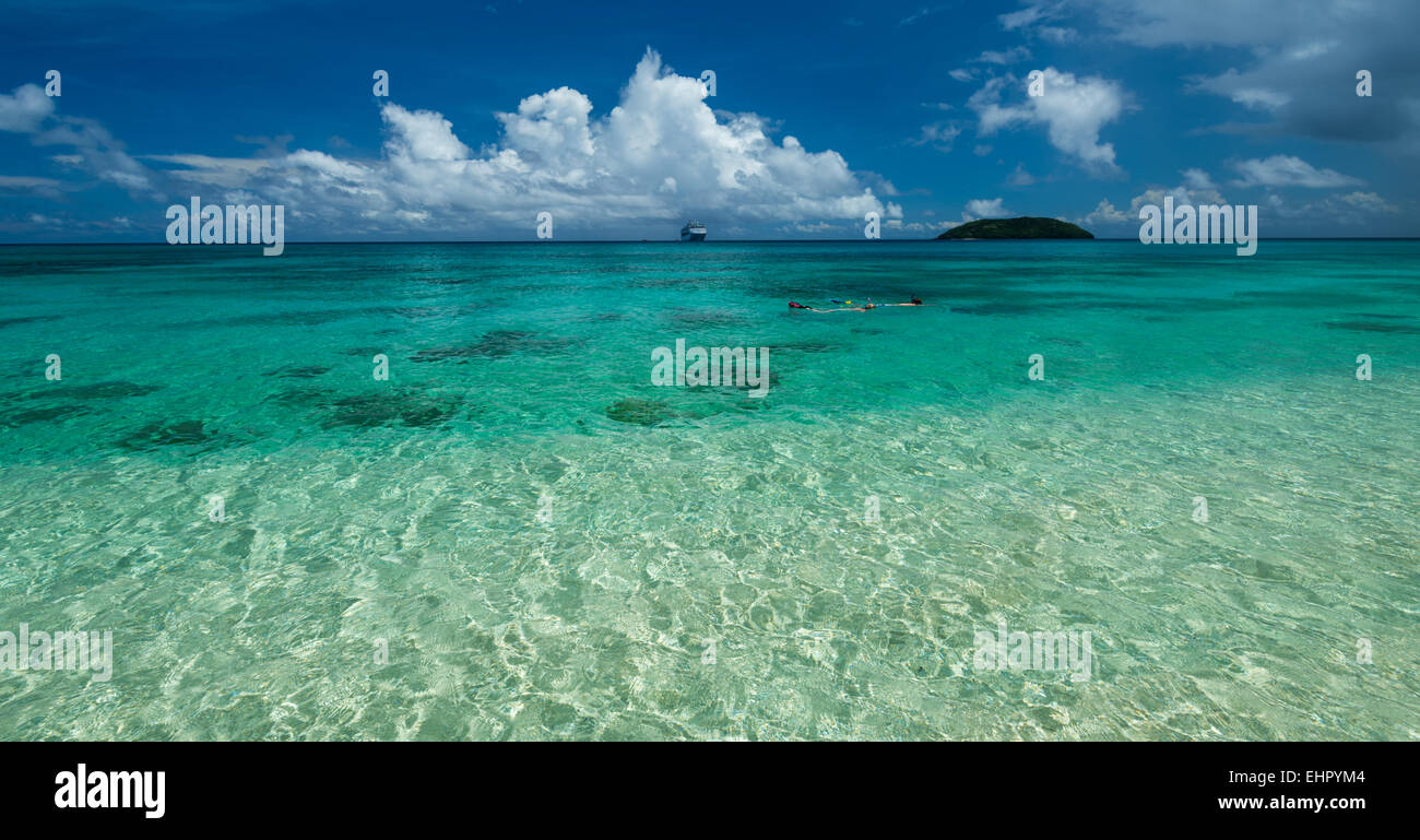 Dravuni island is located in Fiji and is a post card perfect tropical ...