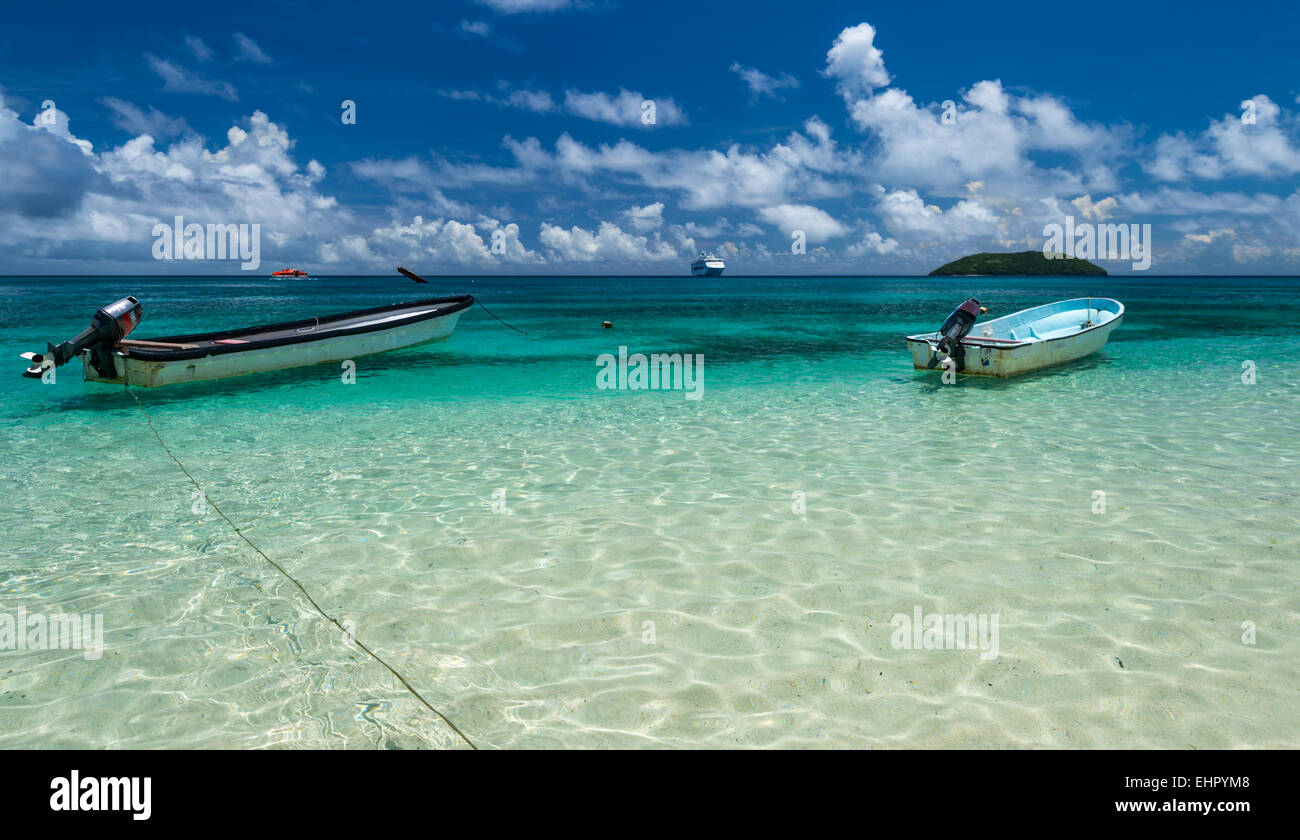 Dravuni island is located in Fiji and is a post card perfect tropical ...