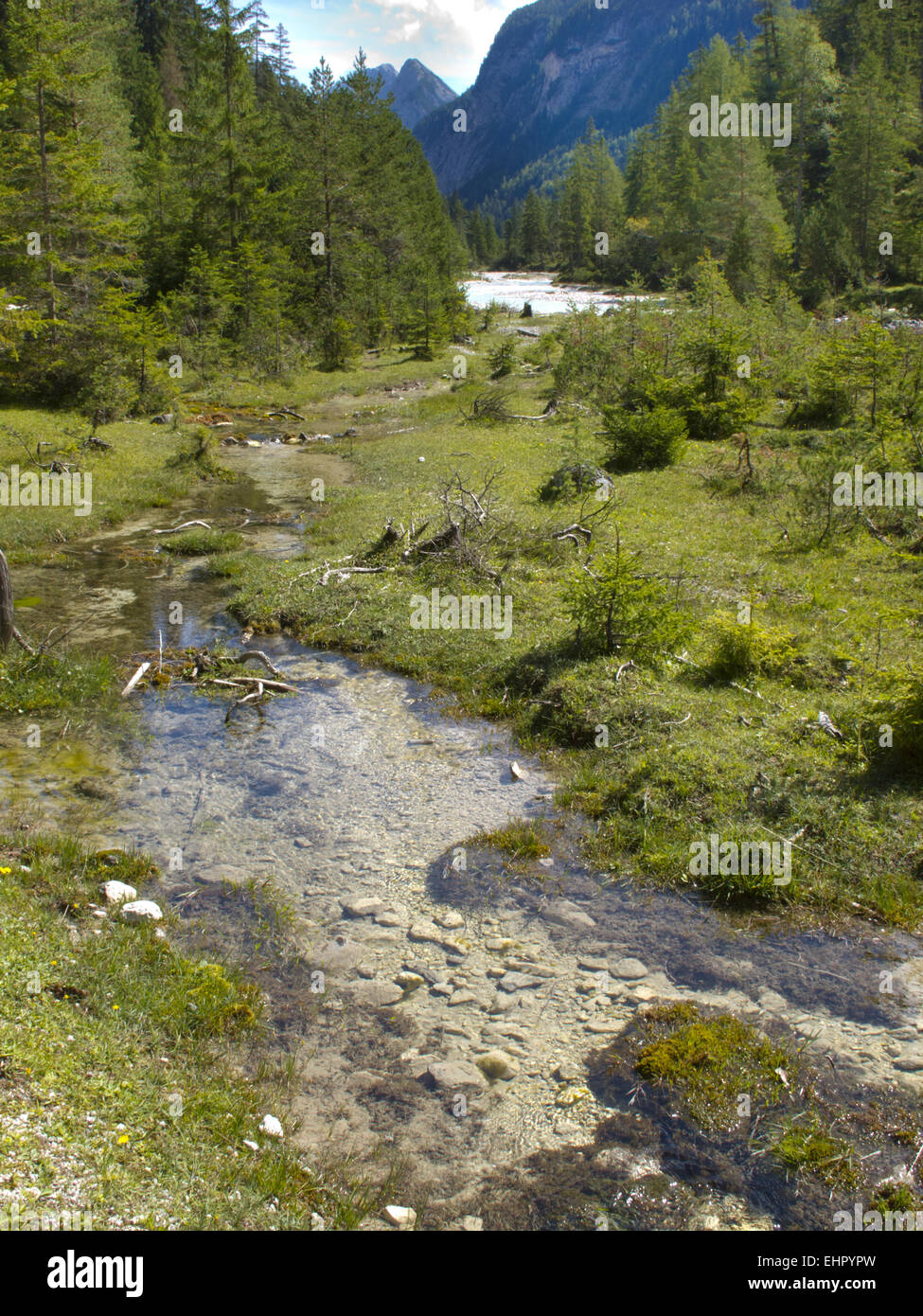 source of river Isar in Bavaria Stock Photo - Alamy