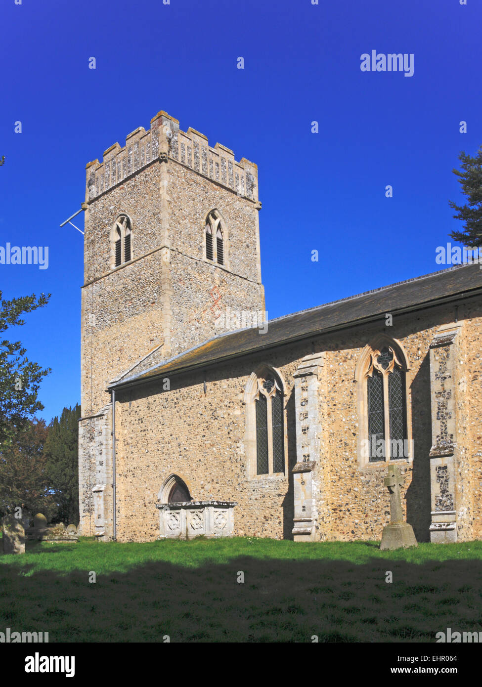 An example of an Early English church tower at St Andrew's, Colton ...