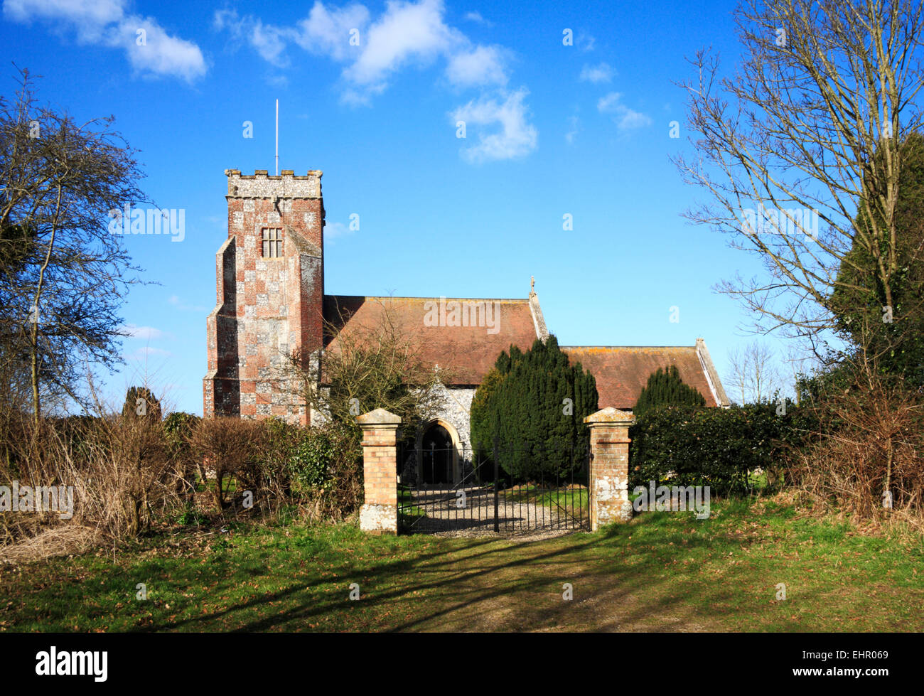 A view of the parish church of All Saints at Wheatacre, Norfolk ...