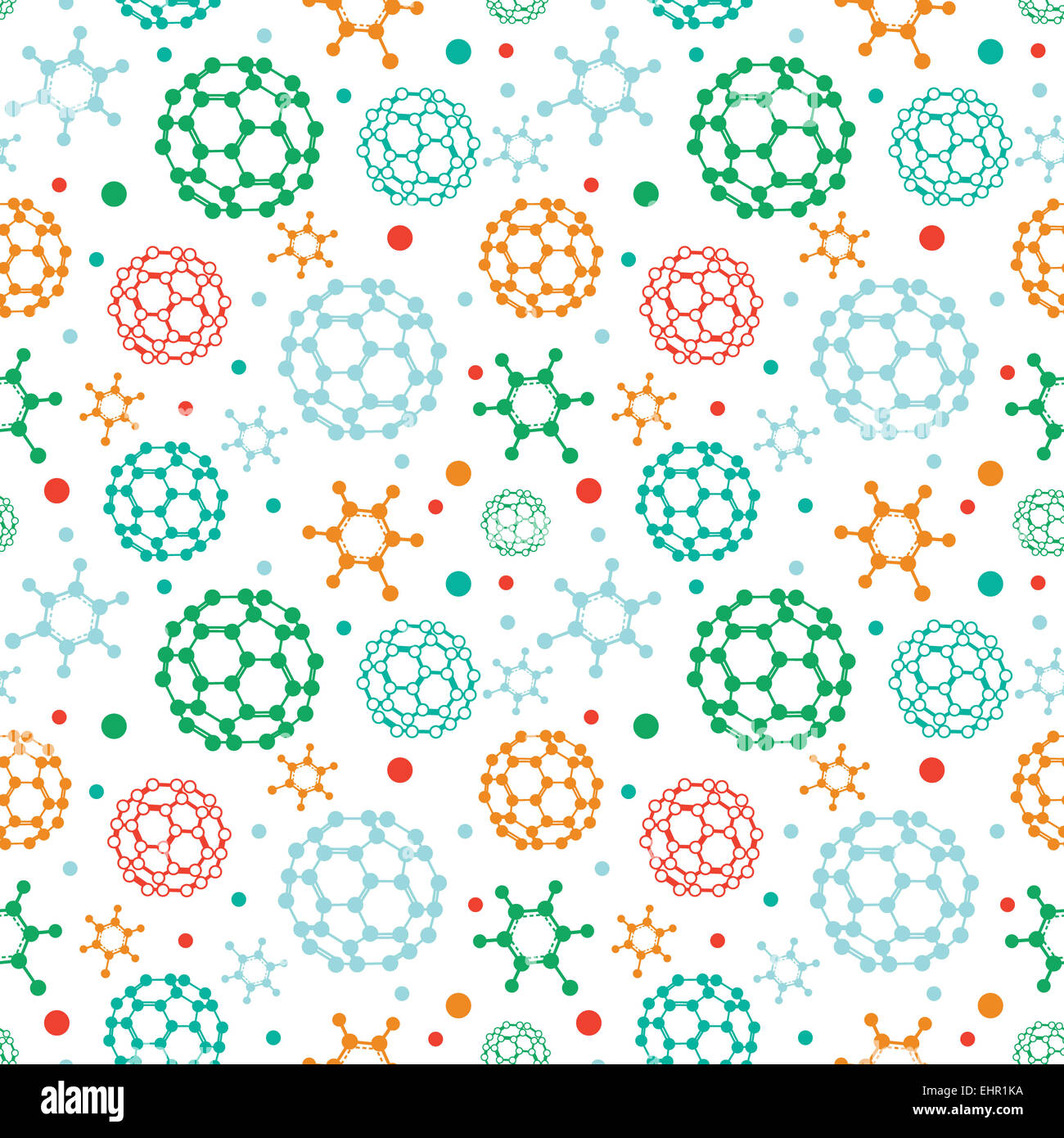 Colorful molecules seamless pattern background Stock Photo - Alamy