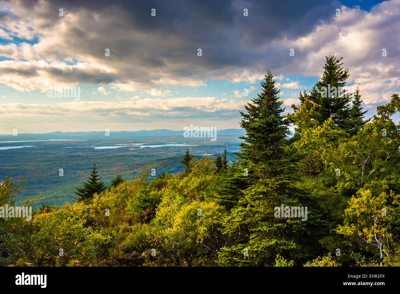 View from Blue Hill Overlook in Acadia National Park, Maine Stock Photo ...