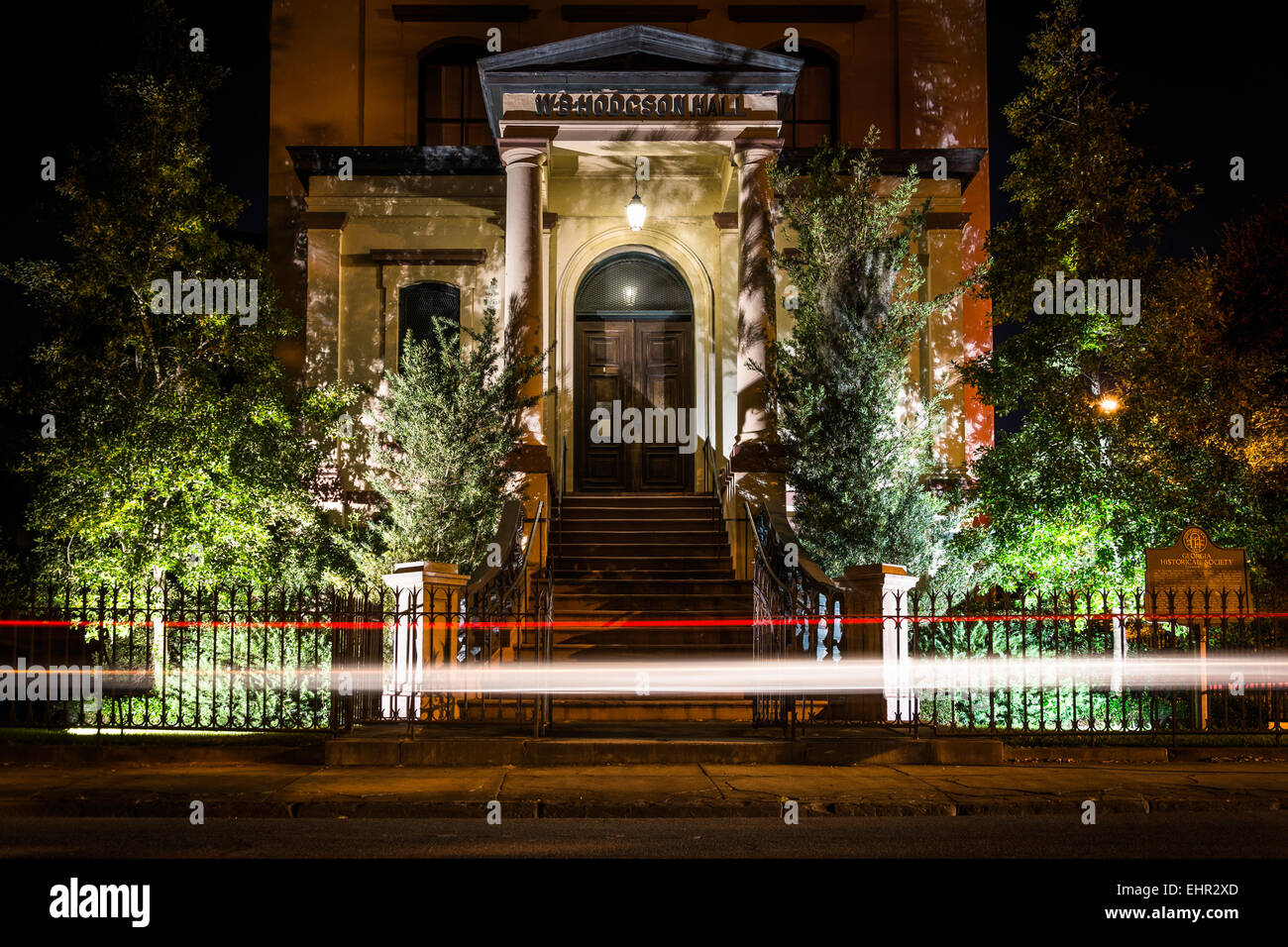 W. B. Hodgson Hall at night in Savannah, Georgia Stock Photo - Alamy