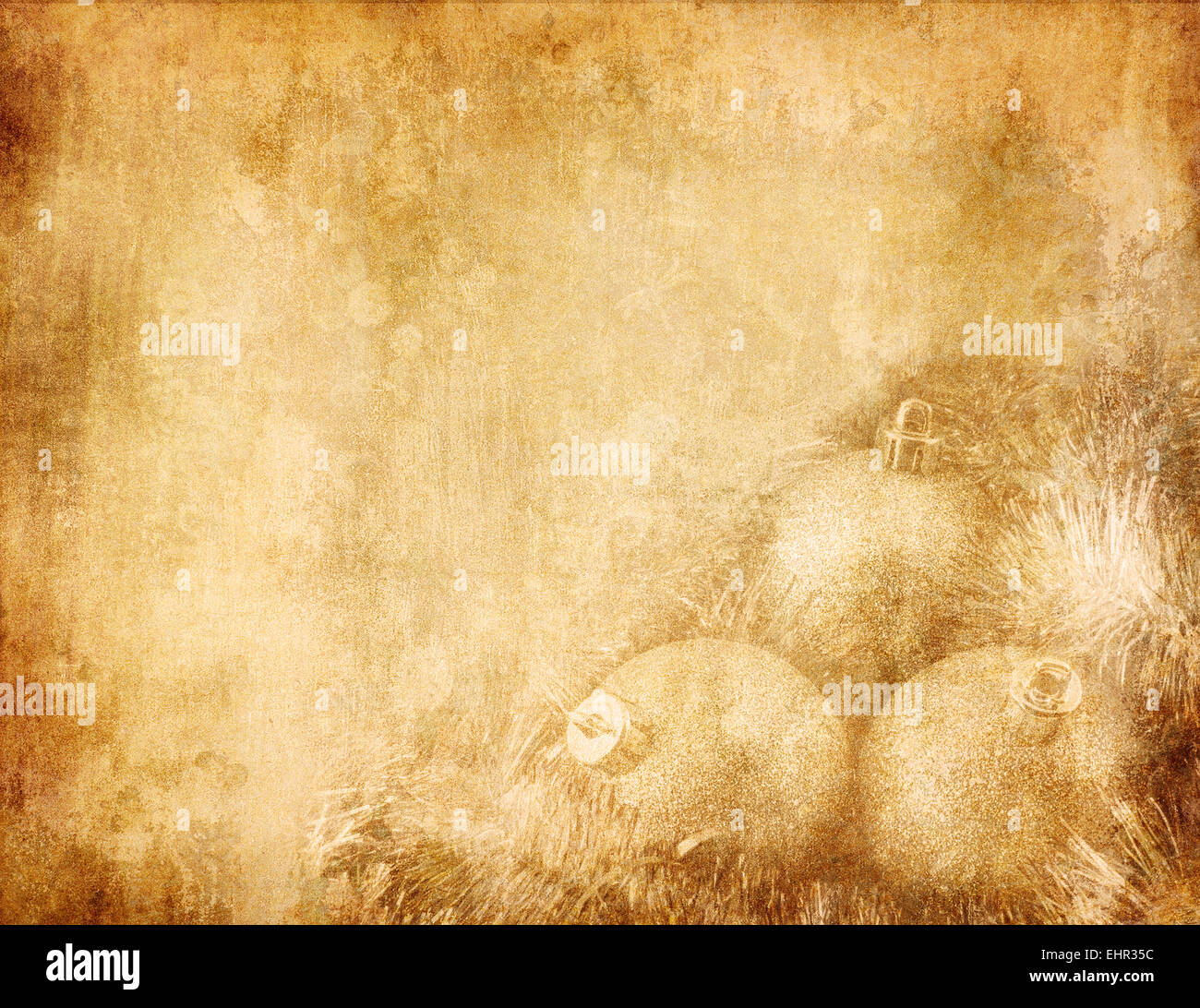 bauble over vintage paper, nice christmas background Stock Photo - Alamy