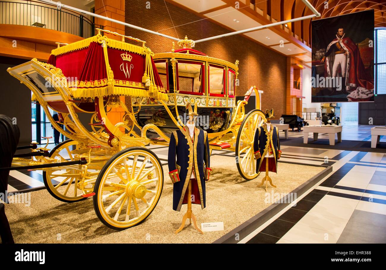 The restored Glass Coach at the Louwman Museum in The Hague, The ...