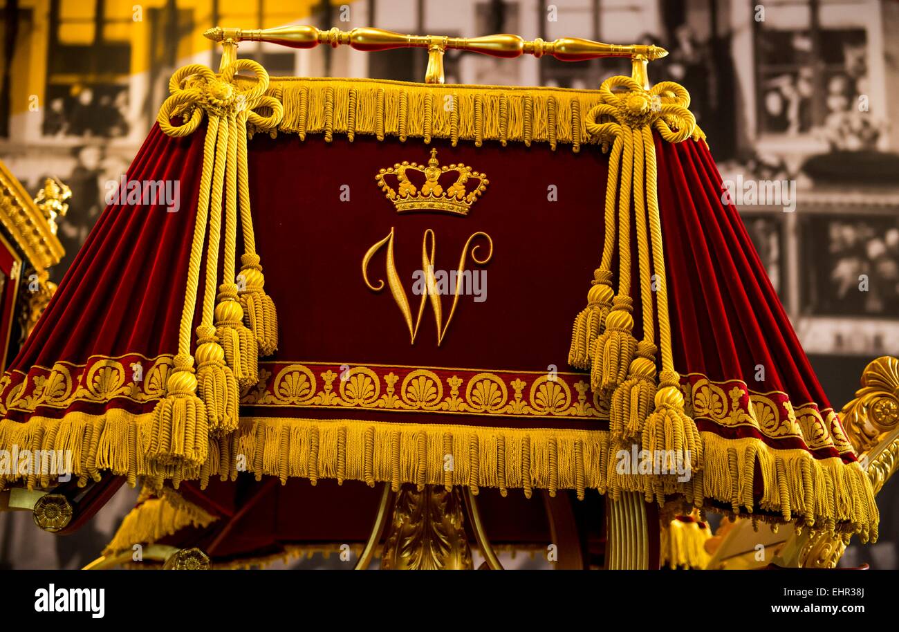 The restored Glass Coach at the Louwman Museum in The Hague, The ...
