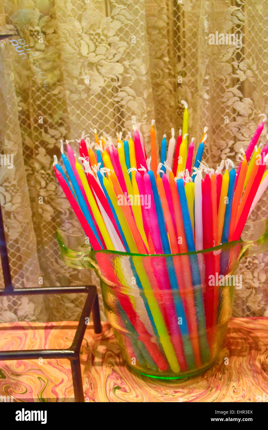 Many glass candles hi-res stock photography and images - Alamy