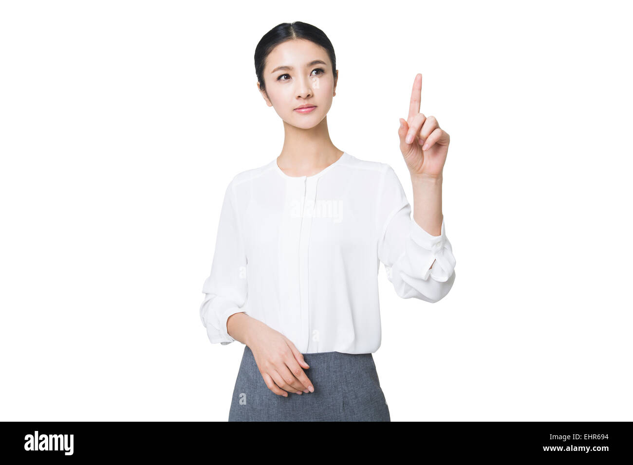 Finger pointing point one finger three hi-res stock photography and ...