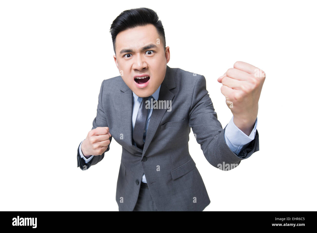 Three angry business people one hi-res stock photography and images - Alamy