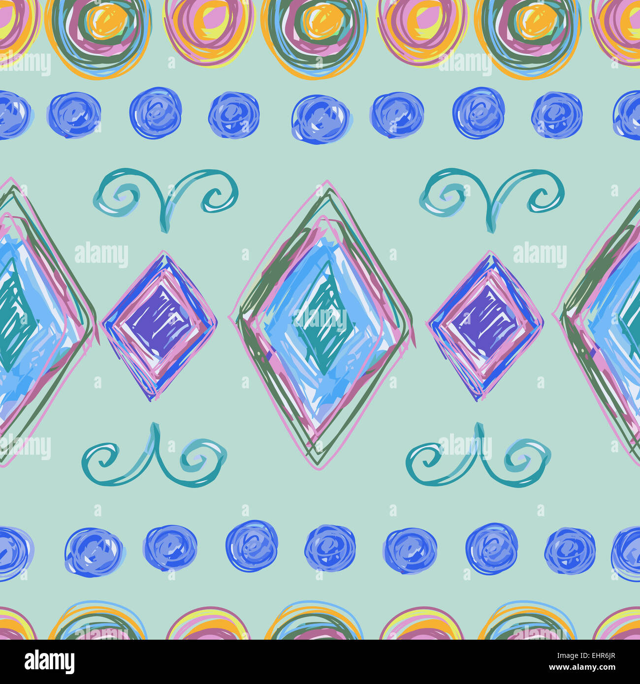 Seamless abstract hand drawn pattern Stock Photo - Alamy