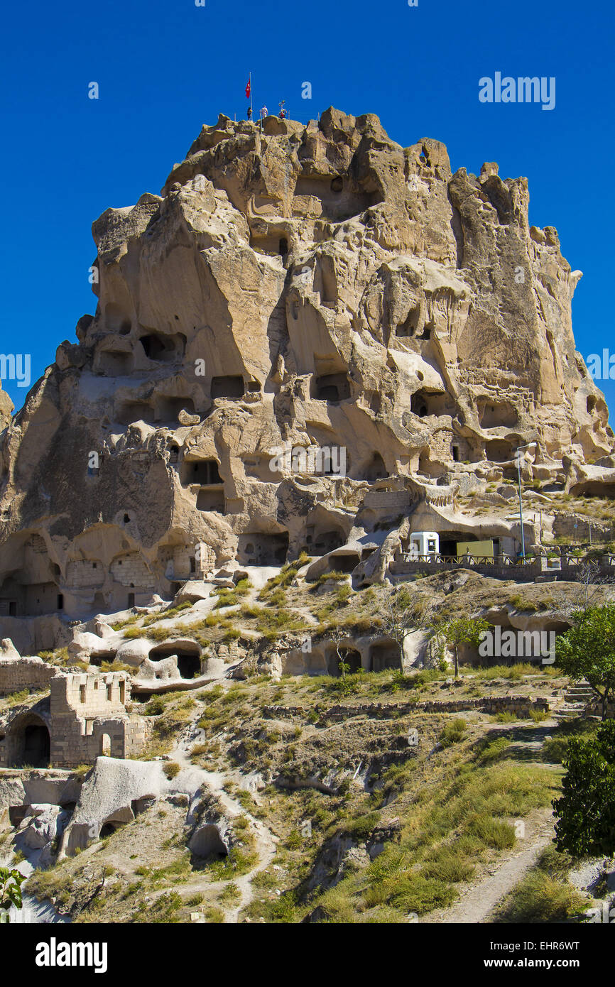 Turkey Cappadocia Uchisar Uchisar Castle Stock Photo - Alamy