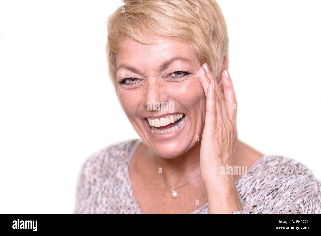 Happy middle age woman hi-res stock photography and images - Alamy