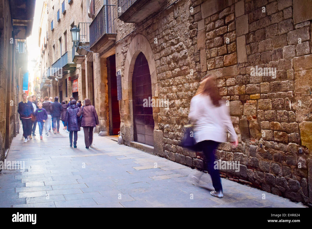 Montcada street. Barcelona, Catalonia, Spain Stock Photo - Alamy