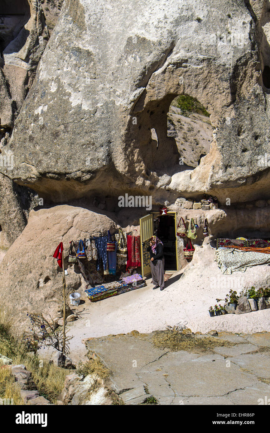 Turkey Cappadocia Uchisar Uchisar Castle Stock Photo - Alamy