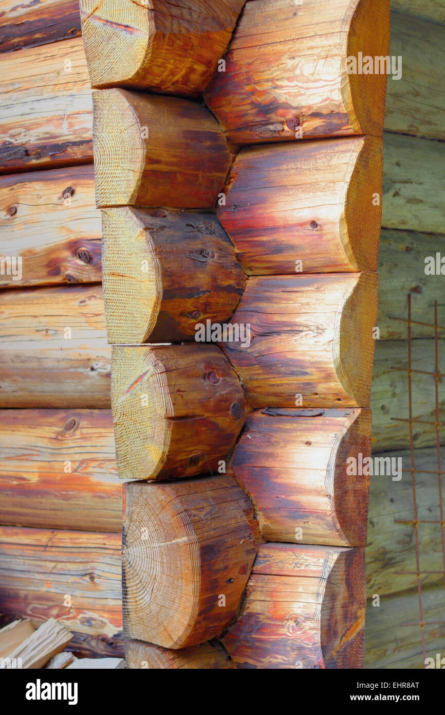 traditional construction - junction of beams at the exterior of a ...