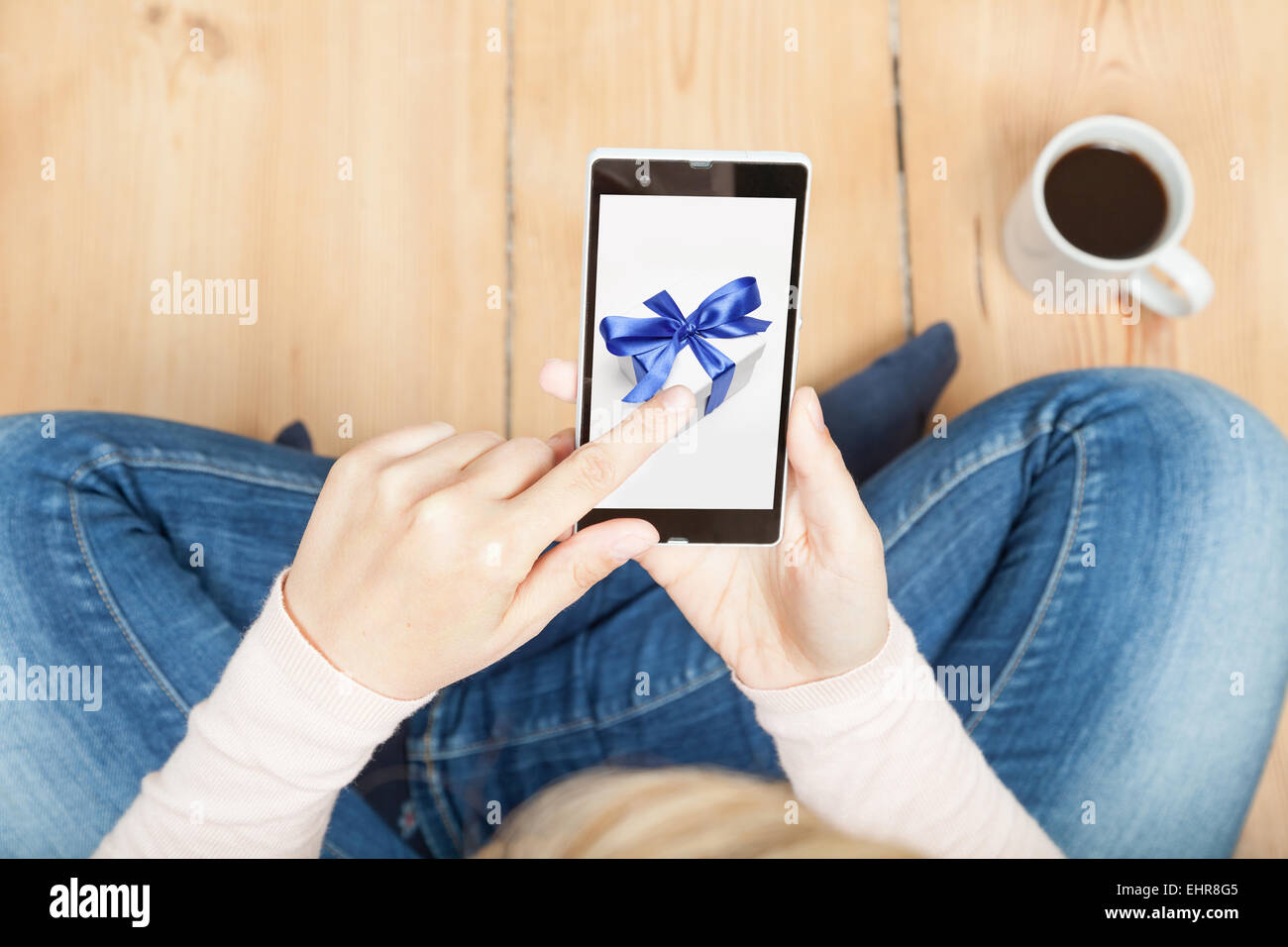 Present hand finger gift hi-res stock photography and images - Alamy