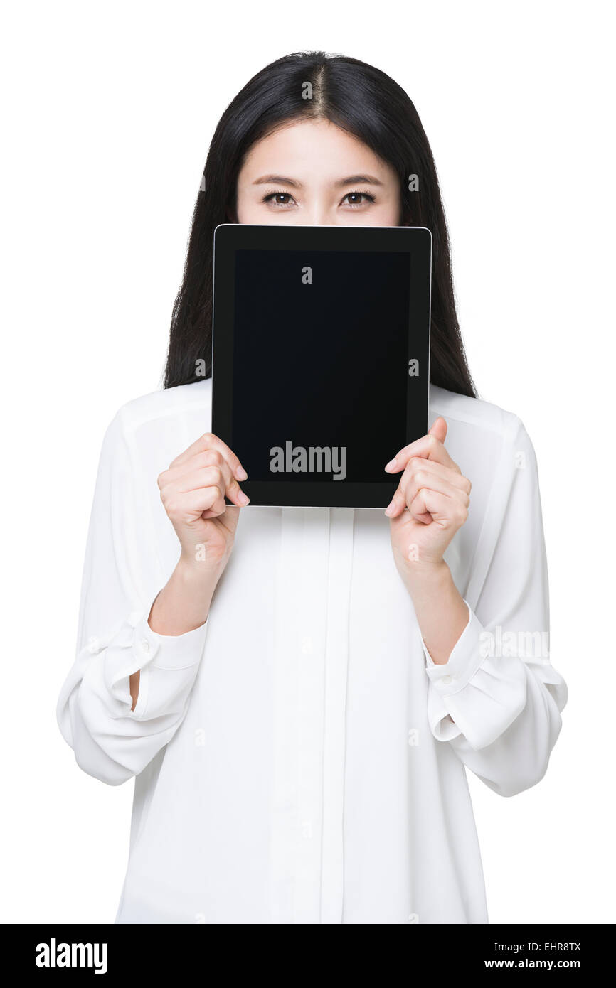 Face obscured tablet hi-res stock photography and images - Alamy