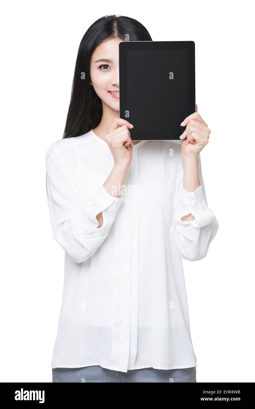 Face obscured tablet hi-res stock photography and images - Alamy